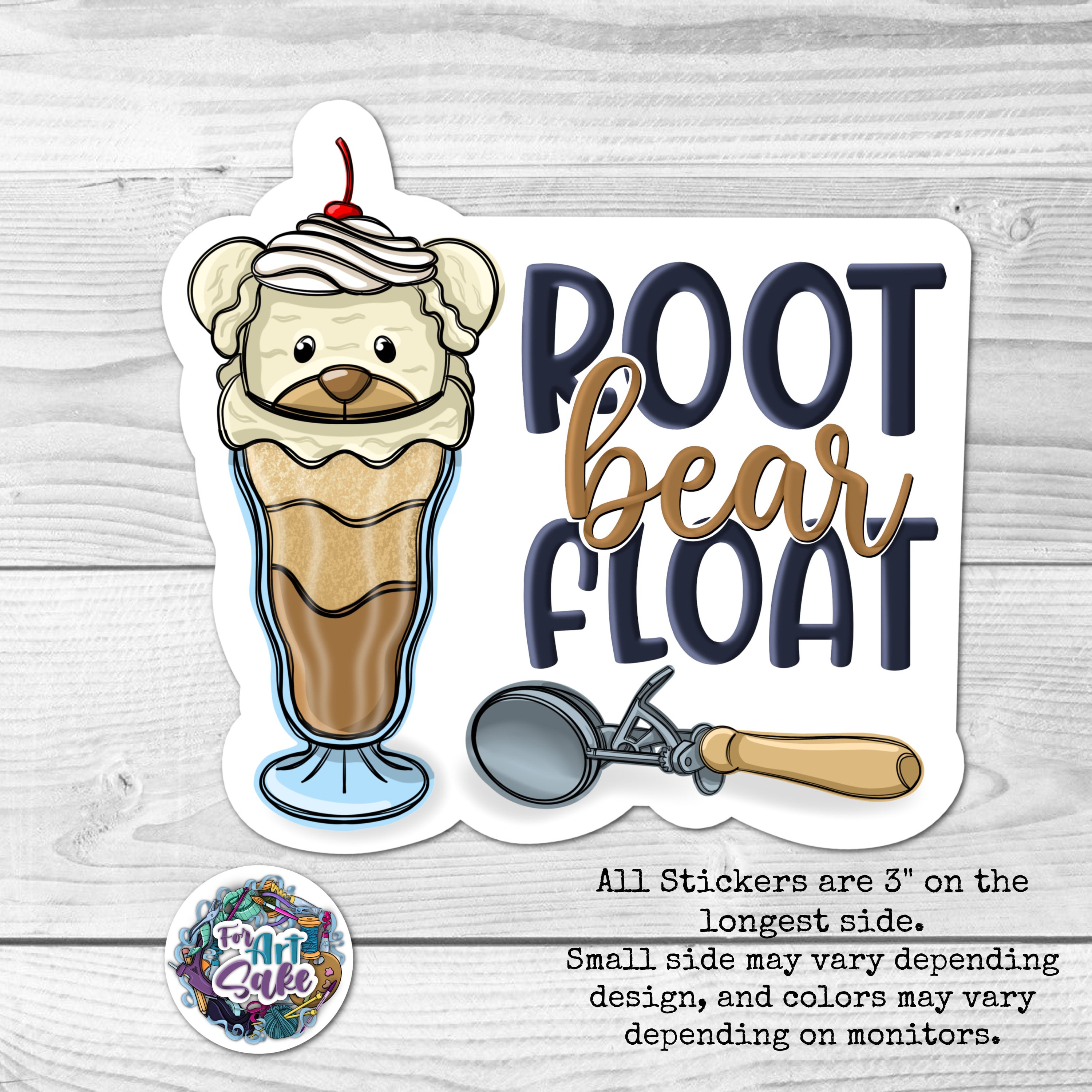 Root-Bear-Float Sticker- CLEARANCE- $1.50 Each Per Sticker | For Art ...