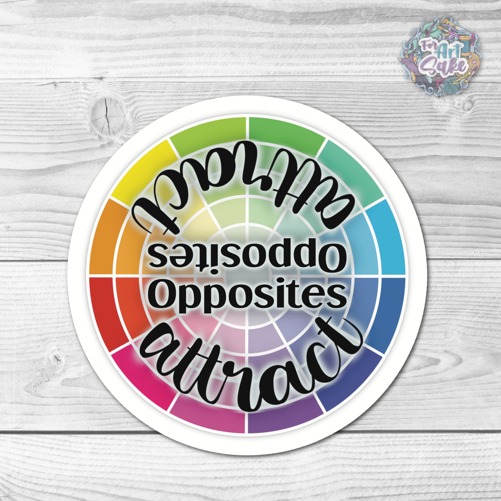 Opposites Attract Color Wheel Sticker | For Art Sake Stickers