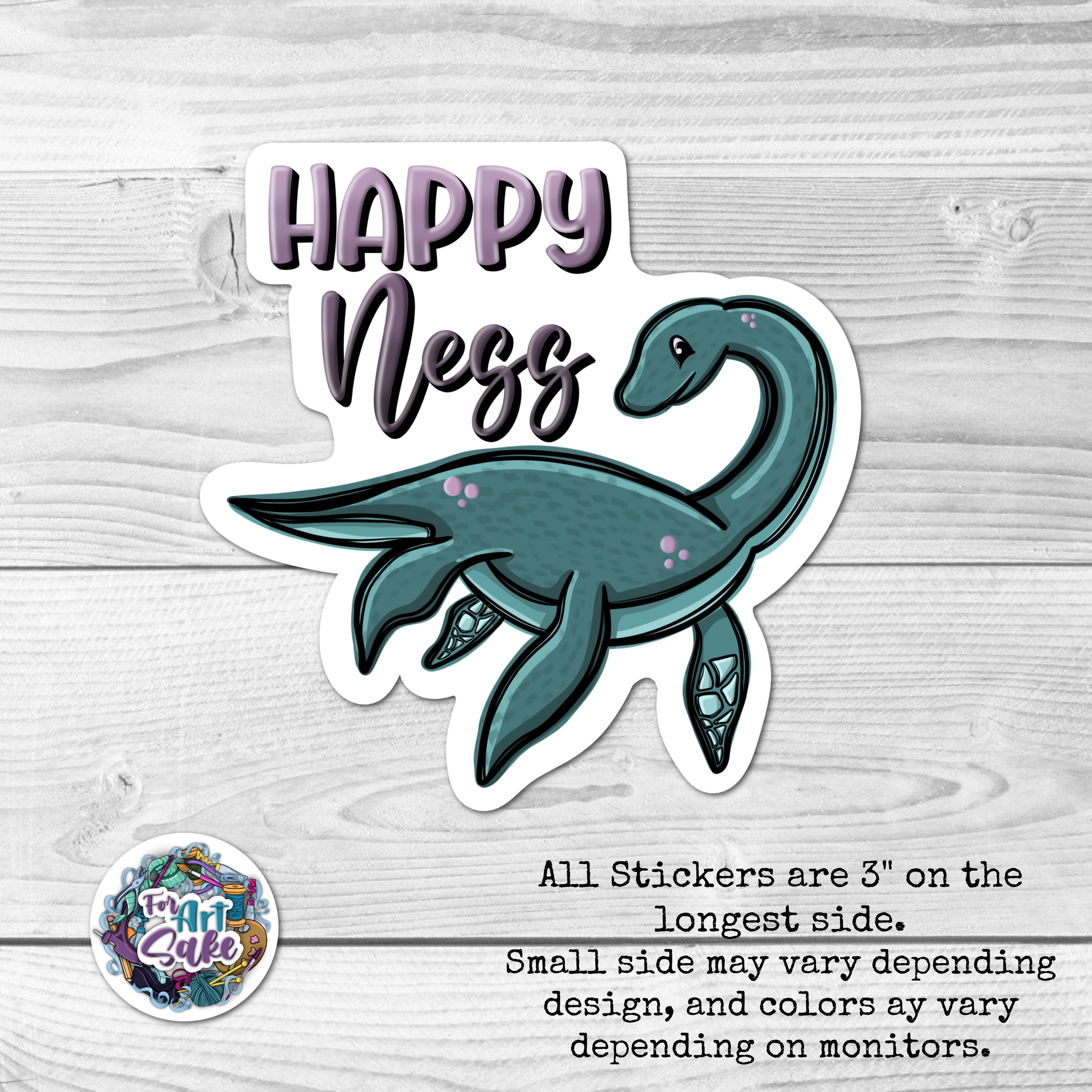 Happy Ness- Cryptid Sticker | For Art Sake Stickers