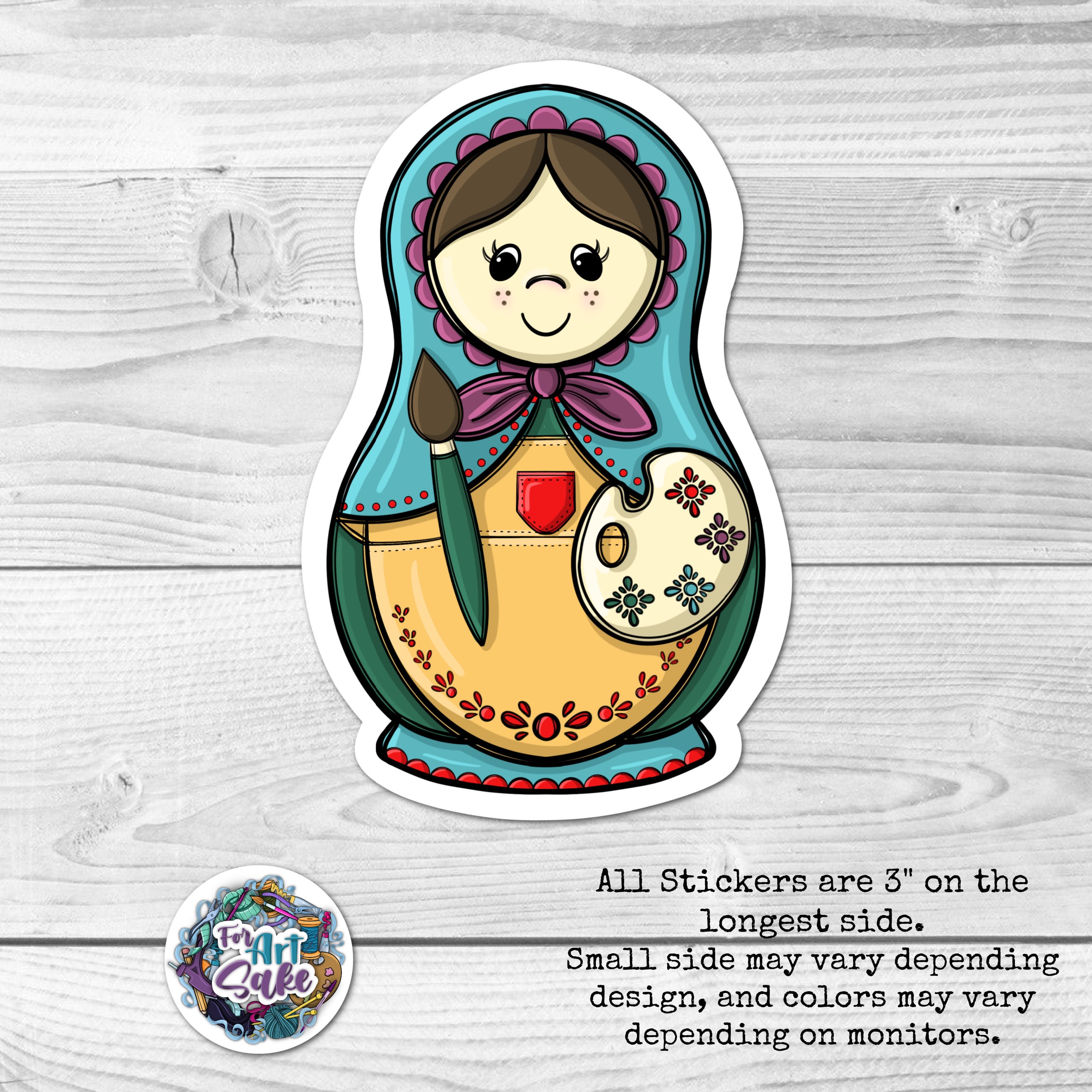 Russian Nesting Doll Sticker | For Art Sake Stickers
