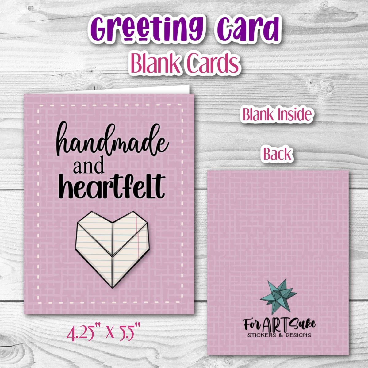 Handmade and Heartfelt - Greeting Cards | For Art Sake Stickers